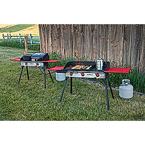 Camp Chef PRO60X Two Burner Stove, 30,000 BTU/Hr. Cast Aluminum Burners, Cooking Dimensions: 14 in. x 32 in