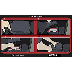 EPAuto GP360 (CA9360) Replacement for Toyota / Lexus Rigid Panel Engine Air Filter