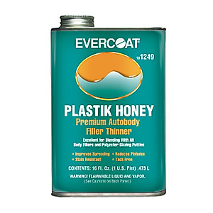Evercoat Plastik Honey Premium Auto Body Filler Thinner for Body Fillers and Putties - 20 Fl Oz