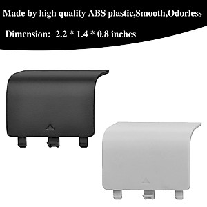 4 Pack Replacement Battery Cover Door Compatible with Xbox One, One S, One X Controller, Battery Back Shell Repair Part Compatible with Xbox Wireless Controller (Black, White)