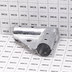 Plum Fittings 1 3/8" x 1 3/8" Chain Link Fence Top Gate Corner | Pressed Steel Top Gate Corner | Top Gate Elbow | Pack of 4