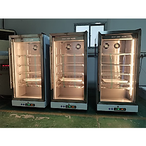 Kolice Commercial Dry Aging Beef Showcase Fridge, Steak Aging Machine, Beef Display Showcase Freezer-268L, 4 Tiers, Smart Temperature and Humidity Controller