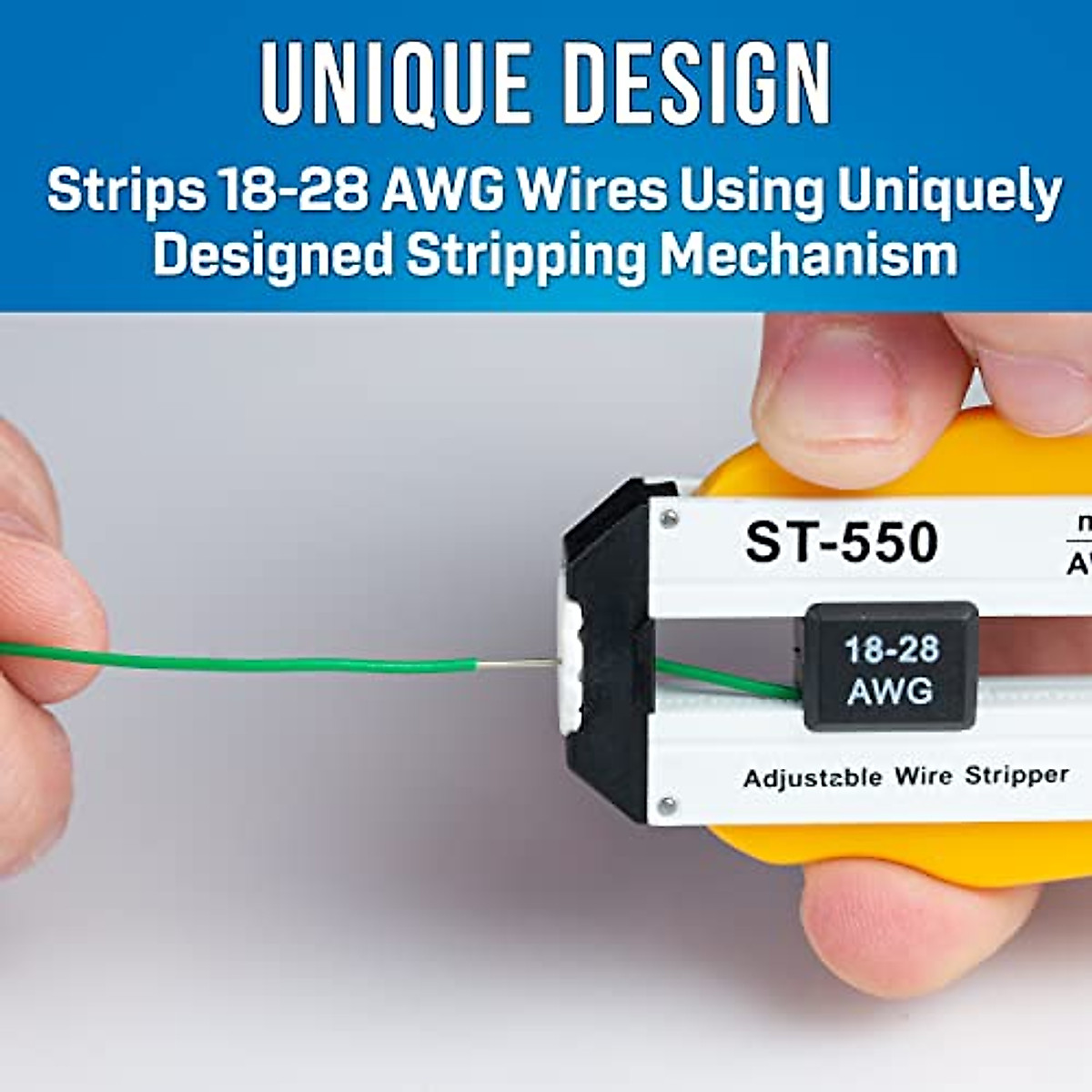 Jonard Tools ST-550 ABS Adjustable Precision Wire Stripper, 18-28 AWG