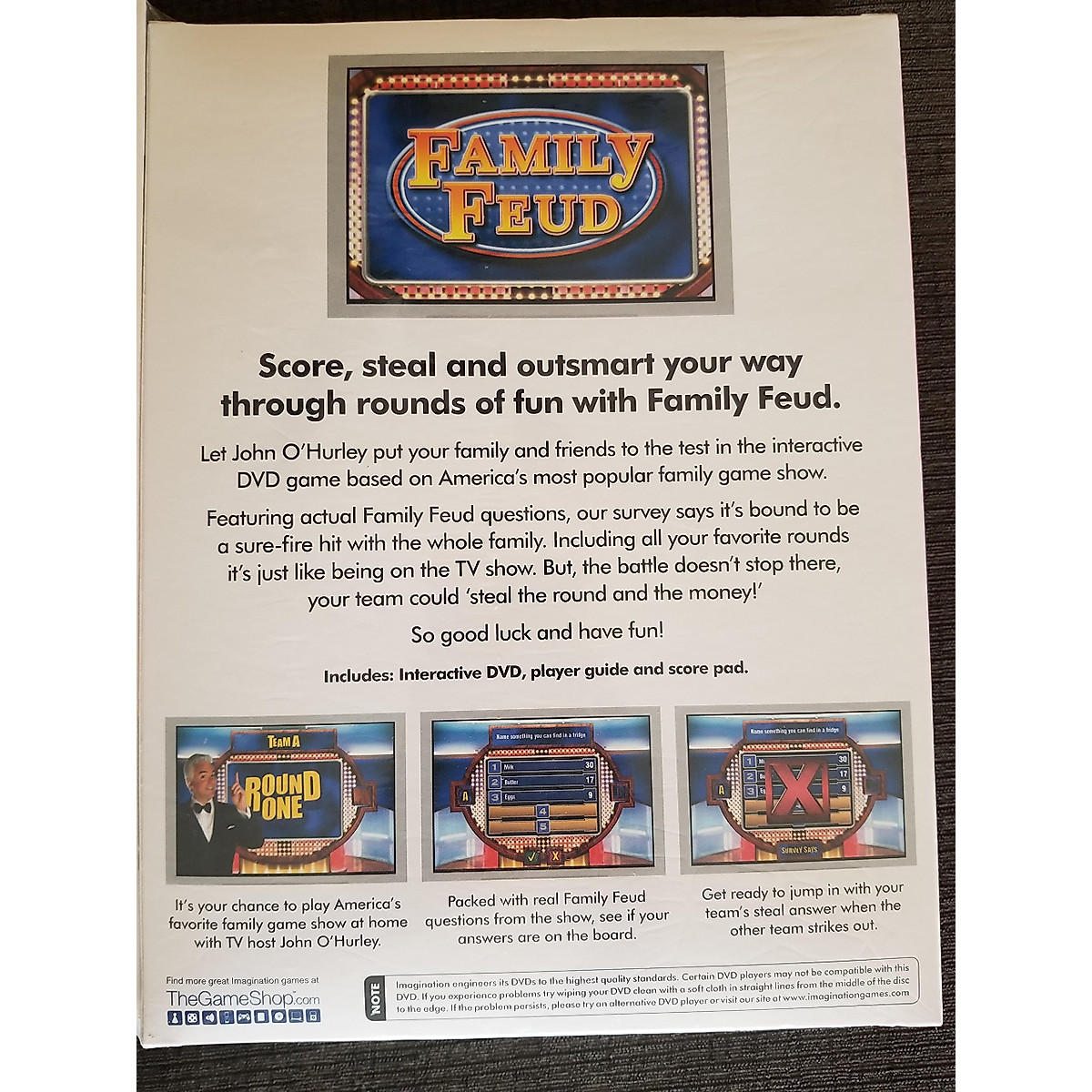 Imagination DVD Game 3 Pack - Includes: Family Feud - Deal or No Deal - Who Wants to Be a