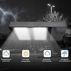 LED Parking Lot Lights 300W Shoebox Light for Round Pole in Street 39000lm AC100-277V for Path Garden and Outdoor Places Area Light IP65 Waterproof (300W)