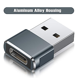 Basesailor USB C Female to A Male Adapter, Compatible with iPhone 11, Mini Pro, iPad Air, Samsung Galaxy Note 10, Able to Charge or Transfer Data