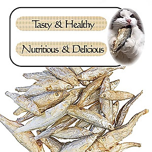 Amzey Minnows - 3.5 oz Freeze Dried - 100% Natural Premium Cat Treat, Dog Treat - Freeze Dried Minnows for Cats - Freeze Dried Minnows for Dogs - Bulk Package Minnows (1.6 "to 2.8" Length Each)