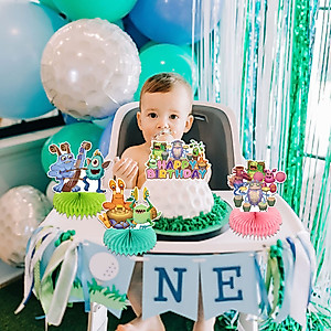 41 Pcs 𝓢𝓲𝓷𝓰𝓲𝓷𝓰 𝓜𝓸𝓷𝓼𝓽𝓮𝓻𝓼 Party Supplies Set Include Birthday Banner, Honeycomb Centerpieces, Cupcake Topper, Latex Balloons, 𝓢𝓲𝓷𝓰𝓲𝓷𝓰 𝓜𝓸𝓷𝓼𝓽𝓮𝓻𝓼 Theme Hanging Swirls for Adult Kids Birthday Party