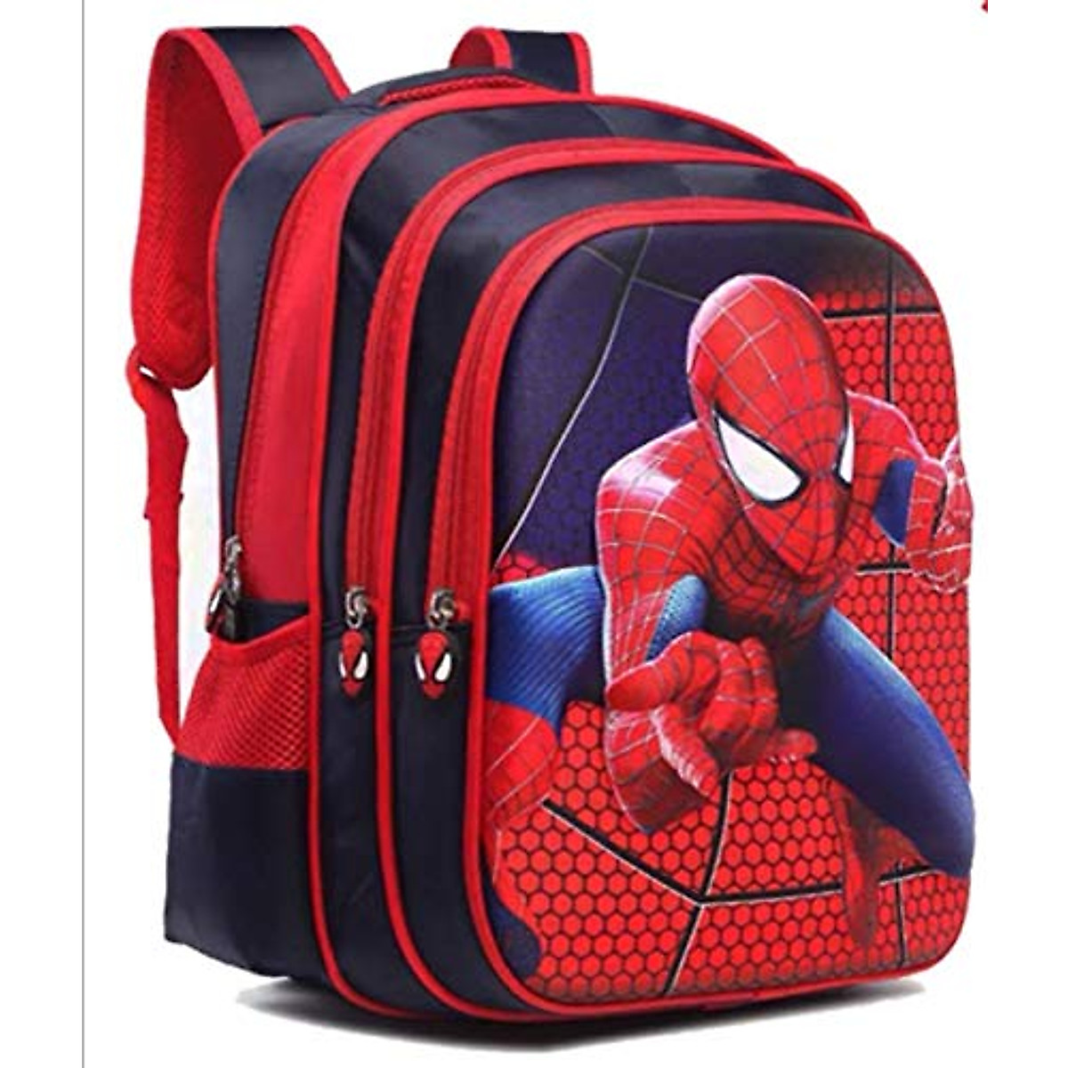 Limitless & Co. l Big Kid's Backpack l Ages 6-13 l Superhero Edition l Classic Blue and Red l Lightweight, Durable l Quality l Length 13in x Width 7.1in x Height 16.5in l