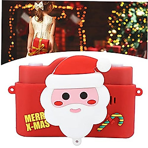 Santa Claus 40mp Front Rear Dual Camera Kid Camera Small Video Recorder with MP3 Red