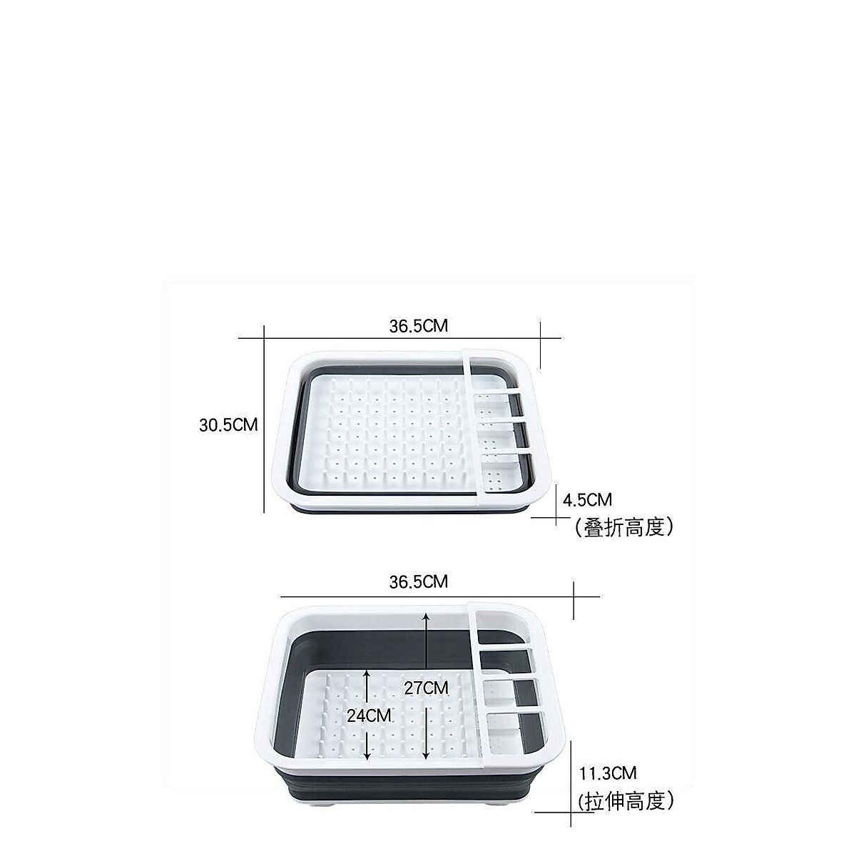LUOYIMAO Collapsible Drying Dish Storage Rack Portable Dinnerware Organizer ，Collapsible Drying Dish Rack | SINKWARE Collection | Easy Storage