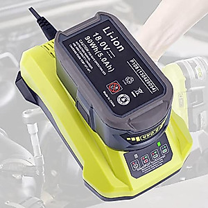 Elefly P117 Replacement for Ryobi 18V Battery ONE+ Charger, Compatible with Ryobi 12V-18V Lithium NiCad NiMh Battery P102 P103 P107 P108 P109 P189 P190 PBP002 PBP005