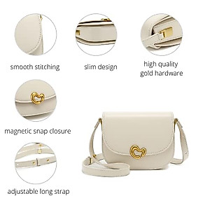 Scarleton Crossbody Bags for Women, Minimalist Purses for Women, Glossy Shoulder Bag Purse, Satchel Bags for Women, H210902 - White
