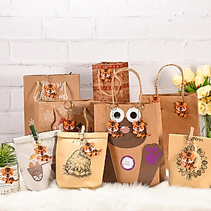 Mirabuy 24 Pack Tiger Keychains Party Favors for Wild Animal Party, Jungle Zoo Safari Animal Party, Baby Shower Return Gifts