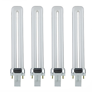 SATZOL 4 Pack 13W GX23 2 Pin Base Bulb 4100K PL-S 13W CFL Light Bulb Replacement for Sylvania 21135 CF13DS/841- Philips 146878 PL-S 13W/841 and GE 97572 F13BX/841