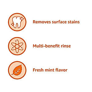 Amazon Basics Whitening Anticavity Mouthwash, 16 Fluid Ounces, 1-Pack (Previously Solimo)