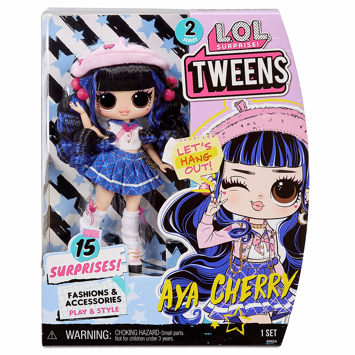 L.O.L. Surprise! Tweens Series 2 Fashion Doll Aya Cherry with 15 Surprises Including Pink Outfit and Accessories for Fashion Toy Girls Ages 3 and up, 6 inch Doll