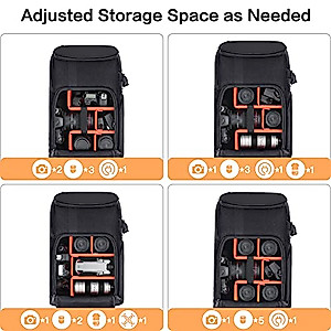 MOSISO Camera Backpack 17.3 inch, DSLR/SLR/Mirrorless Case Large Men/Women Photography Camera Bag with Laptop Compartment&Tripod Holder&Rain Cover Compatible with Canon/Nikon/Fuji/Laptop, Space Gray