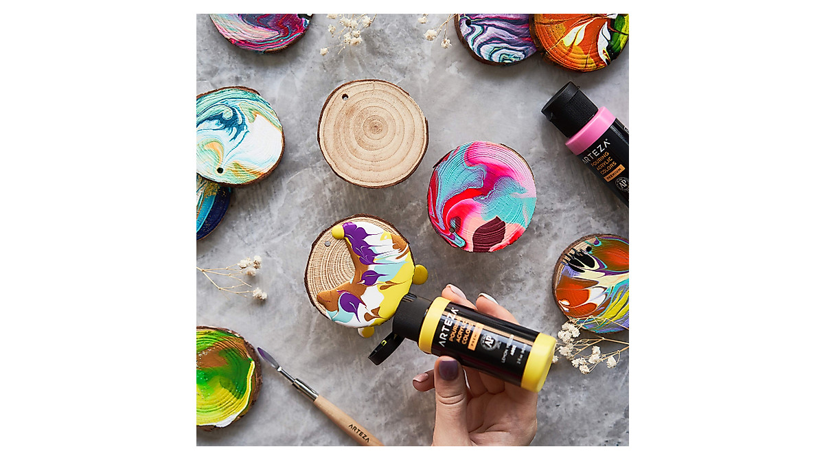 ARTEZA Acrylic Pouring Paint Set - 32 Vibrant Colors