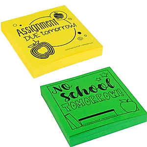 Really Good Stuff School-to-Home Sticky Note Reminders 6 Pack 600 Pages