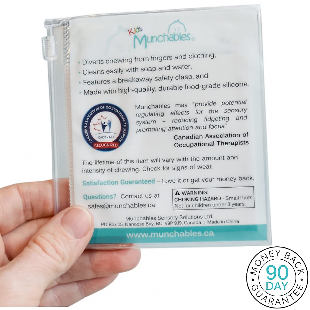 Munchables Scribbles Sensory Chew Necklace – Chewy Fidget Toy for Adults, Teens, Boys and Girls (Navy)