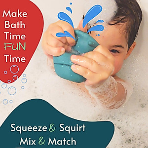 Mold Free Bath Toys - Silicone Bath Toys for Babies 6-12 Months - Non-Toxic Bathtub Toys for Toddlers 1-3 - Infant Bath Toys - No Mold Baby Bath Toys Gift - Woodland Creatures by Toy Appétit