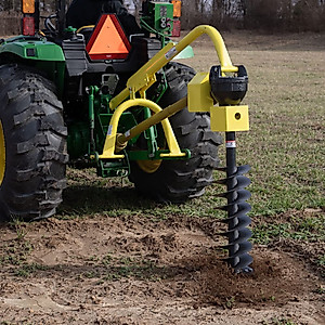 Titan Attachments Auger Post Hole Digger 9" 3 Point Heavy Duty Steel