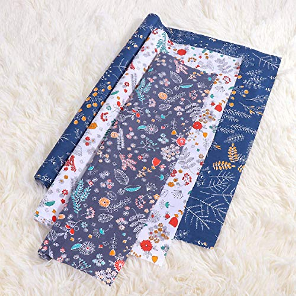 Healifty 6PCS Cotton Craft Fabric Bundle Squares Patchwork Lint DIY Sewing Scrapbooking Quilting