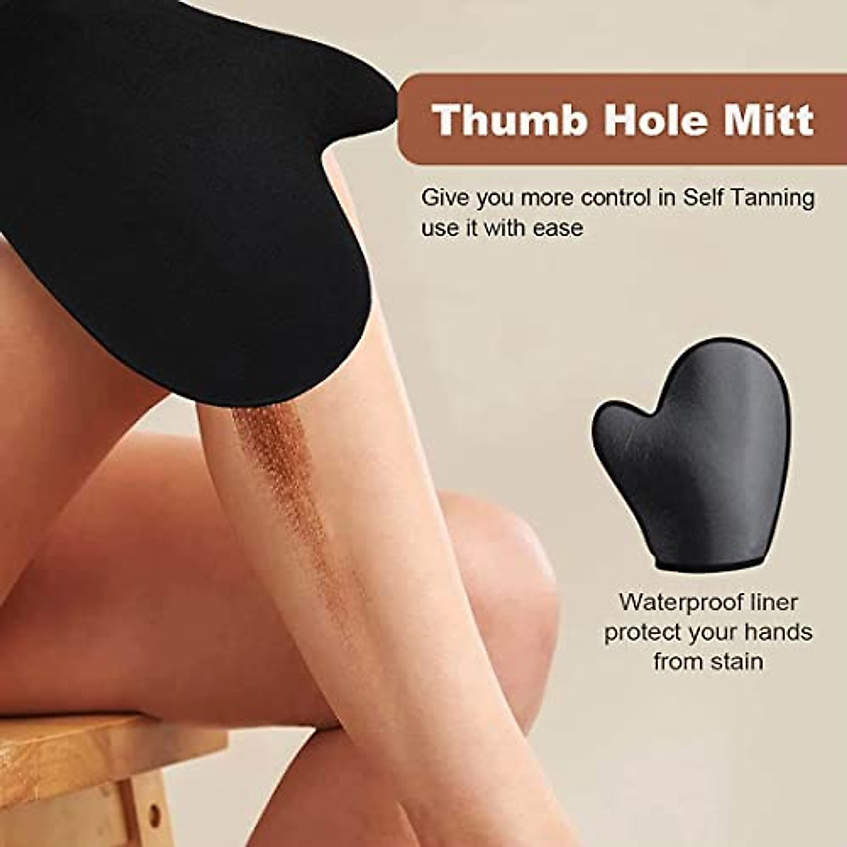 Tanning Mitts Self Tanner Mitt Applicator, EVYTTA Self Tanning Mitt Applicator Self Tan Mitt Applicator, Tanning Glove for Self Tan Mit Self Tanner Mit, Sunless Tanner Mitt Self Tanner Glove