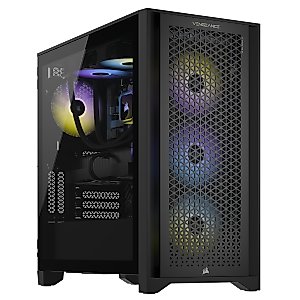 Corsair Vengeance a7300 Series Gaming PC - Liquid Cooled AMD Ryzen™ 7 7700X CPU - NVIDIA® GeForce RTX™ 4070 Graphics - 32GB Vengeance RGB DDR5 5600MHz Memory - 1TB M.2 NVMe SSD - Black