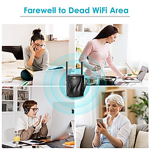 WiFi Extender - WiFi Booster,2100 Mbps,WiFi Range Extender,WiFi Repeater,Wireless Extender for Home,5G&2.4G Dual Band,Gigabit Port&WPS Button,360 Degree Full Coverage