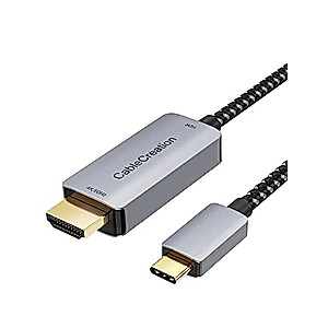 CableCreation USB C to HDMI Cable 6FT with HDR 4K@60Hz, 2K@144Hz, 2K@120Hz, USB Type C to HDMI Cable Thunderbolt 3 Compatible for MacBook Pro/Air, iMac, iPad Pro 2020, Galaxy S20 S10/Note 10