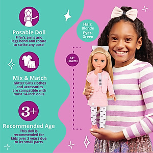 Glitter Girls - Fifer 14-inch Poseable Fashion Doll - Dolls for Girls Age 3 & Up