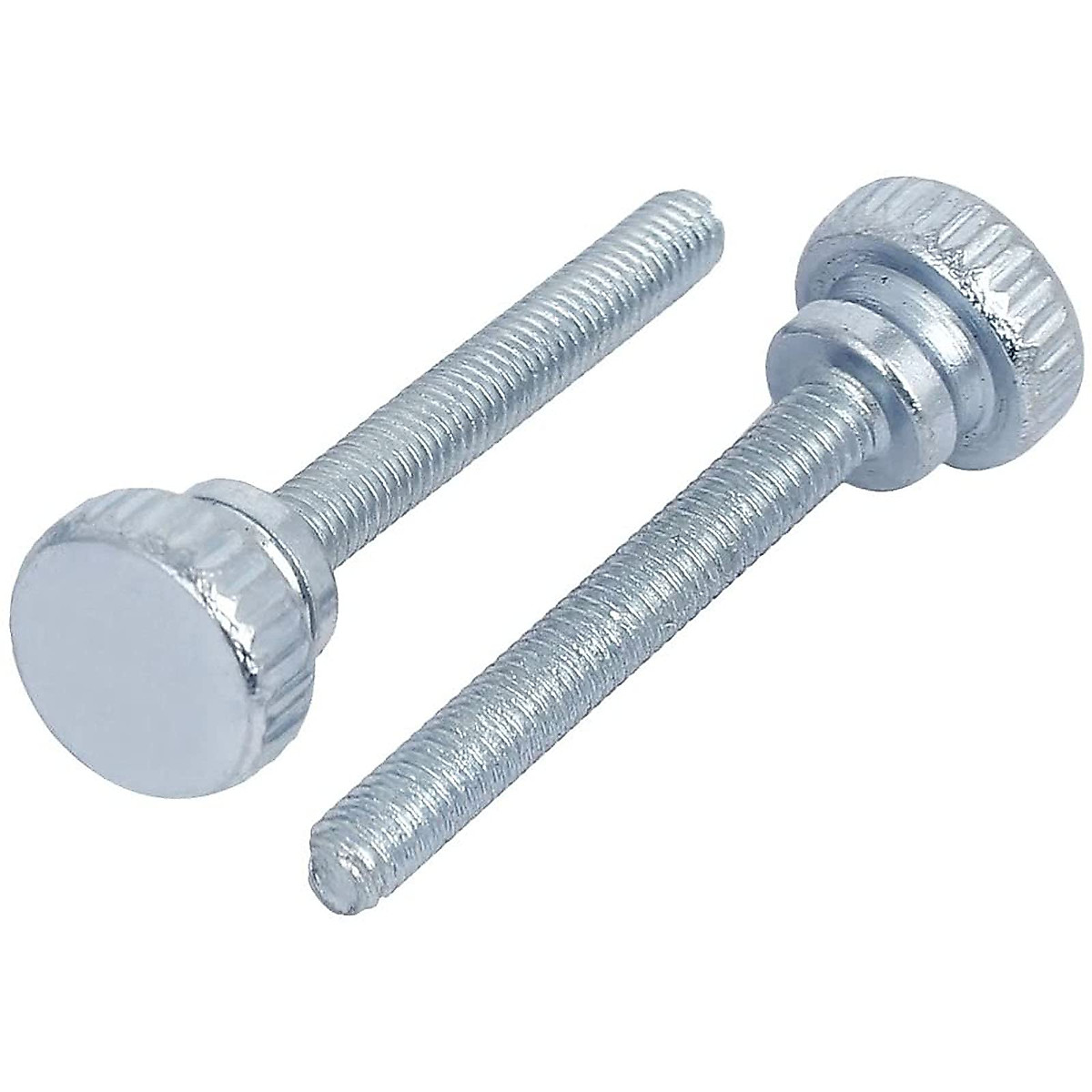 10 Pcs Galvanized Flat Knurled Head Fully Threaded Thumb Screws Bolts Fastener,Thumbscrew Threaded Knurled Grip Knobs Thumb Screw,Vesa Screws, Monitor Mount Screws for TV and Monitor Mount(M4x30mm)