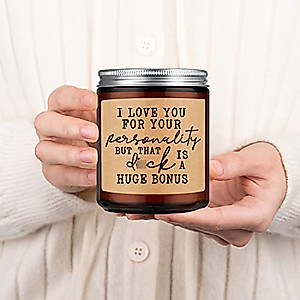 LEADO Scented Candles - Funny Gifts for Men, Naughty Gifts for Him - Boyfriend Gifts, Husband Gifts, Fiance Gifts - Anniversary, Fathers Day, I Love You, Birthday Gifts for Men, BF, Couple, Guy, Gay