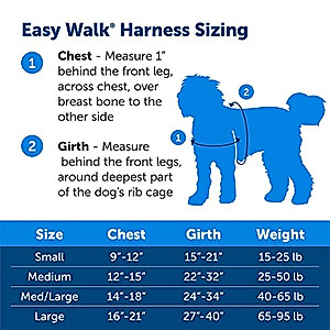 PetSafe Easy Walk Deluxe Dog Harness, No Pull Dog Harness – Perfect for Leash & Harness Training – Stops Pets from Pulling and Choking on Walks – Medium/Large, Ocean
