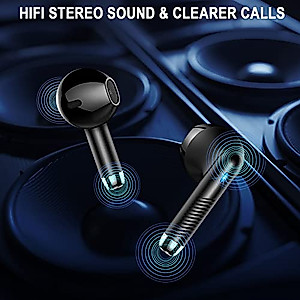 Wireless Earbuds, Bluetooth 5.3 Ear Buds LED Power Display Headphones Bass Stereo, Bluetooth Earbuds in-Ear Noise Cancelling Mic, 40H Playback Mini Case IP7 Waterproof Sports Earphones for Android iOS
