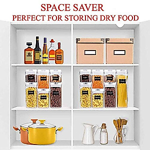 KEICO Airtight Food Storage Containers with Lids Easy Lock Lids Clear Storage Containers for Cereals, Dried Nuts Fruits, Long Term Food Storage, Clear Plastic Food Box, Pantry Containers 7 Pieces