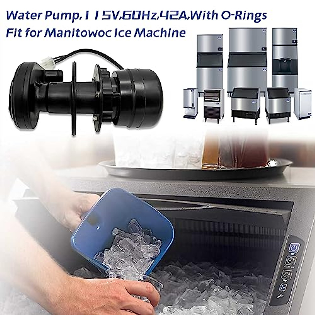 2008929 Ice Machine Water Pump Compatible with Manitowoc Ice Machines 8251129 2007679