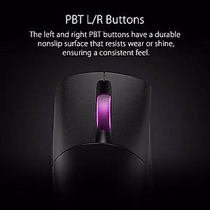 ASUS ROG Keris Wireless Lightweight Gaming Mouse (ROG 16,000 DPI sensor, push-fit switch sockets, swappable side buttons, ROG Omni Mouse feet, ROG Paracord and Aura Sync RGB lighting)