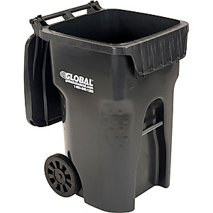 OTTO Mobile Heavy Duty Trash Container, 65 Gallon, Gray
