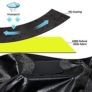 QIAOH Round Patio Table Cover Waterproof 90x40in, Uv-Protection, Outdoor Garden Furniture Rain Cover, Round Patio Table Cover, Outdoor Furniture Covers, Heavy Duty Garden Furniture Cover