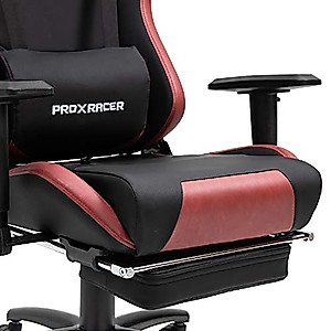 walsport Reclining Gaming Chair with Footrest High Back Computer Chair Back Support Office Chair Ergonomic Video Game Chairs for Teens Gtracing Gaming Chair (Black-Red)