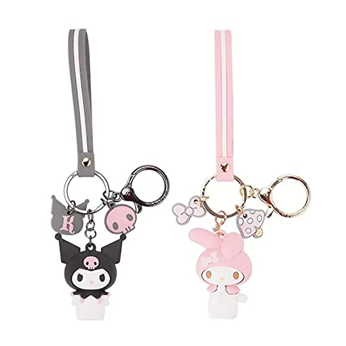 Mtoye Cute Kawaii Accessories Anime Keychain Adorable Premium Quality Cartoon Keychain Keyring Key Purse Handbag Charms