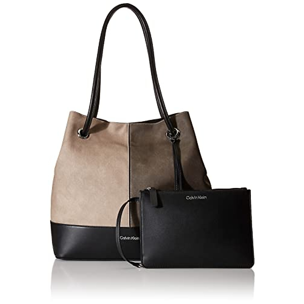 Calvin Klein Gabrianna Novelty North/South Key Item Tote, Grey Combo