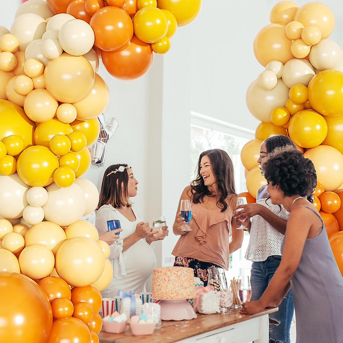 Here Comes The Sun Balloon Arch Kit 134Pcs Retro Beige Orange Yellow Balloons Here Comes the Son Baby Shower Boy Boho Sunshine Theme Birthday Party Decorations