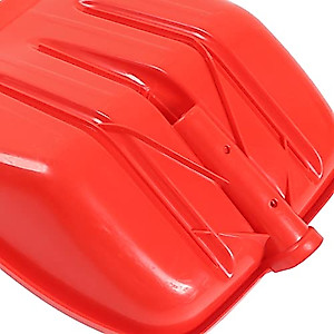 Emoshayoga Plastic Garden Shovel, Snow Shovel PP Red for Agriculture for Street Sweeper for Fallen Leaves(41 X 37cm / 16.1 X 14.6in)