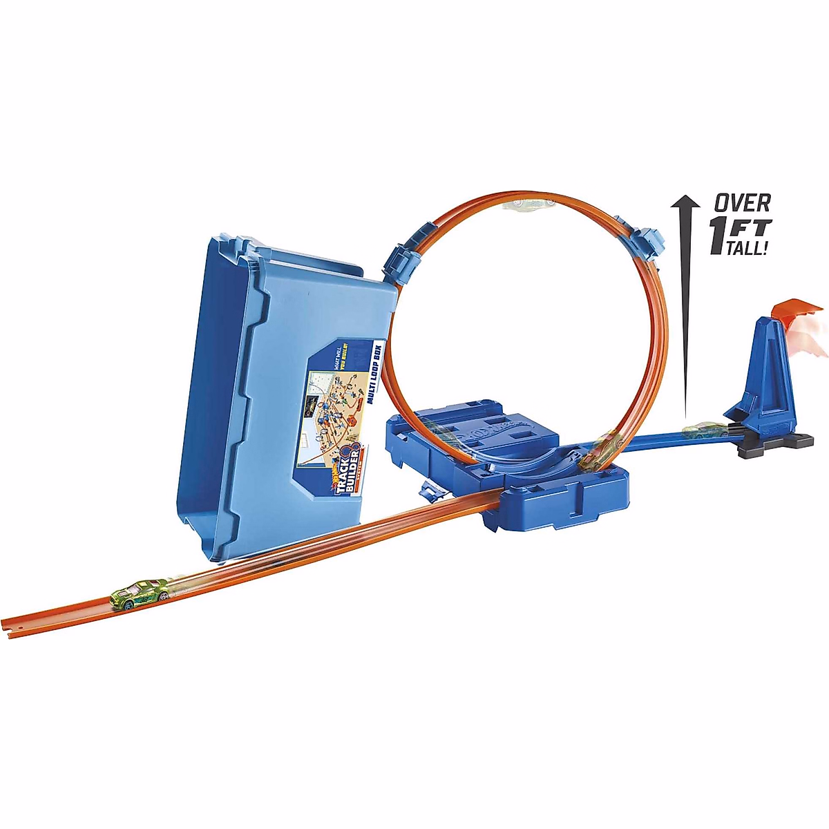 Hot Wheels Track Builder Multi Loop Box Ultimate Storage 10 Feet of Track, Connectors, Launcher, Diecast Car, Portable Ages 4 and Above