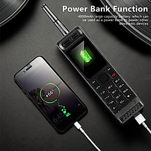 Limouyin Vintage Cell Phone, Retro Brick Cell Phone Four Card Four Standby Quad?Band 2G Bluetooth Mobile Phone 4800mAh Long Standby Big Phone for Seniors(Black)