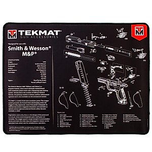 TekMat Ultra Gun Cleaning Mat for use with S&W M&P, Black, 15" x 20"